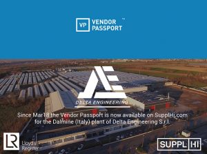 Delta Engineering S.r.l. achieved the Vendor Passport™ assessment